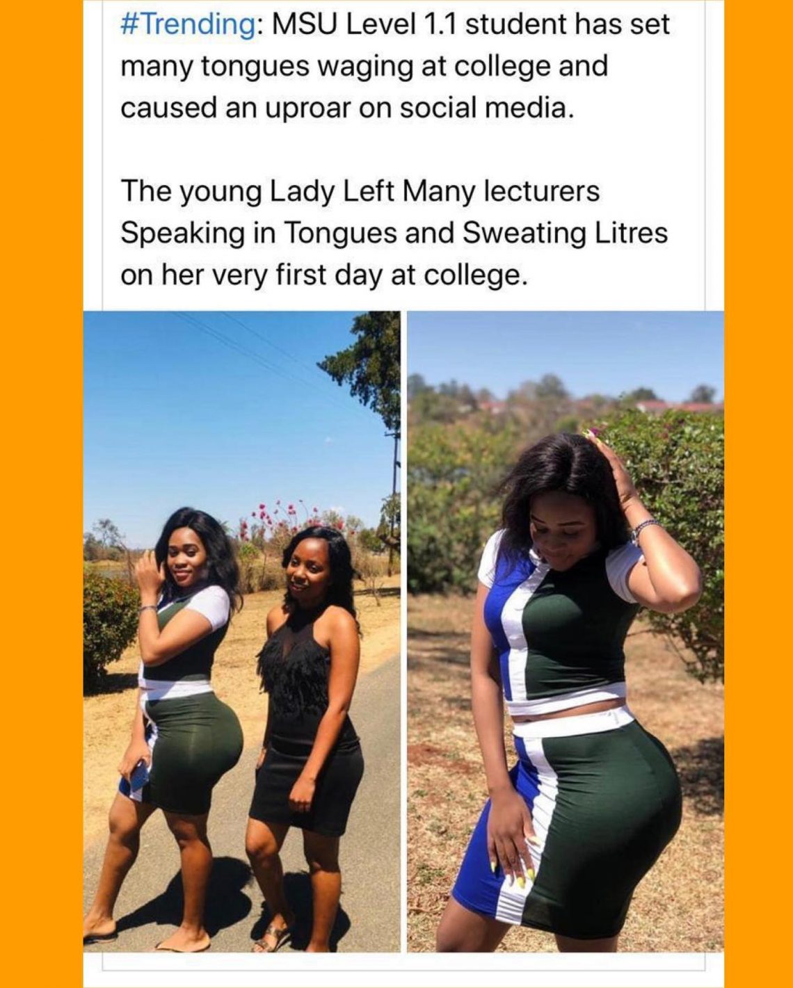 Pictures: MSU first year student turns lecturers' heads with beautiful body