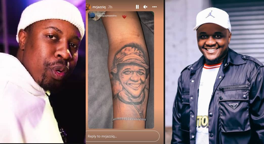 "Friends Forever" Mr JazziQ gets a tattoo of his late friend Mpura (see pictures)