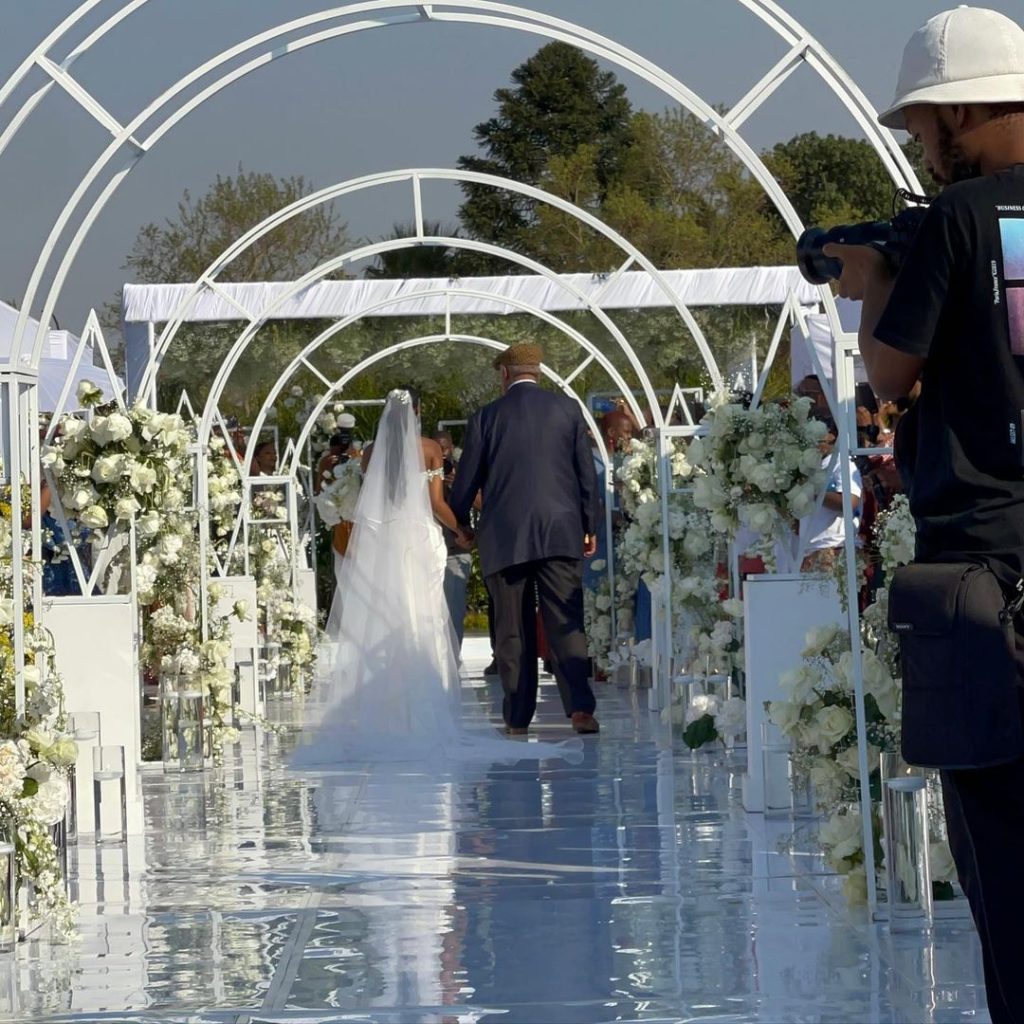 Video and Pictures: A look inside Television Presenter K Naomi and Tshepo's white wedding