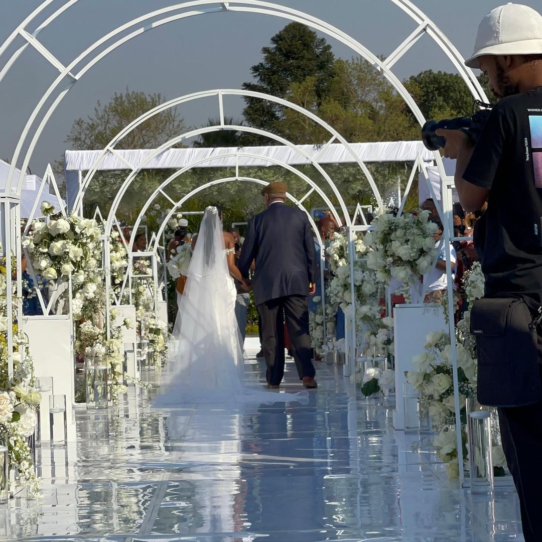 Video and Pictures: A look inside Television Presenter K Naomi and Tshepo's white wedding