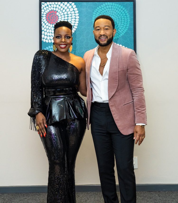 In Pictures: Singer Nomcebo Zikode star struck after meeting John Legend