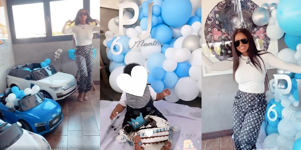 See Pictures: Ayanda Thabethe celebrates her son turning six months