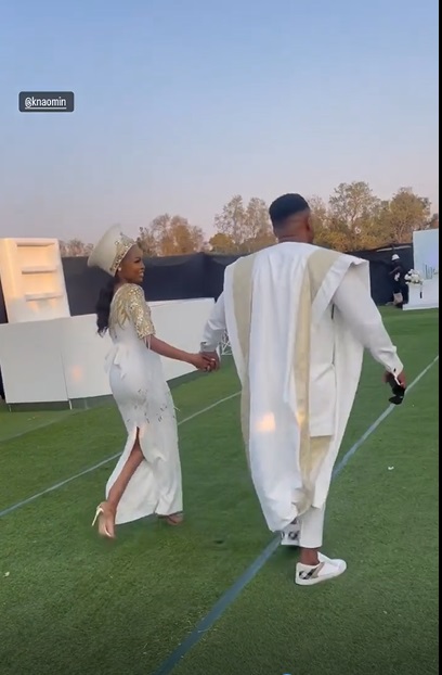 Video and Pictures: A look inside Television Presenter K Naomi and Tshepo's white wedding