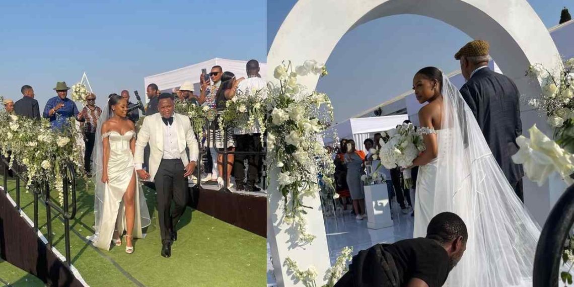 Video and Pictures: A look inside Television Presenter K Naomi and Tshepo's white wedding