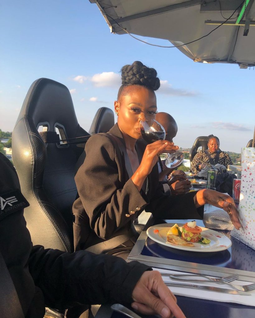 Watch: DiepCity actress Mary stuns Mzansi as she has dinner in the sky
